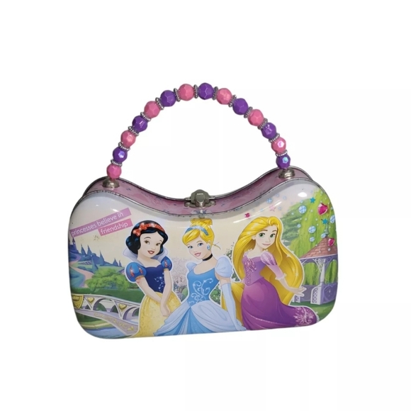 Disney | Toys | Disney Princess Metal Tin Purse W Buckle Bead Handle ...